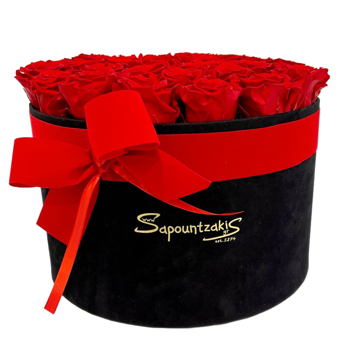 ΑΝΘΟΠΩΛΕΙΟ ΣΑΠΟΥΝΤΖΑΚΗΣ : Black Box Forever Roses Red